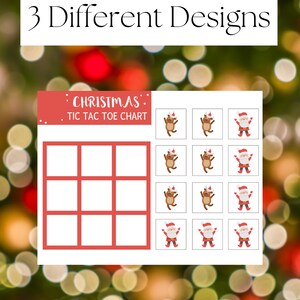 Tic Tac Toe Christmas Kid's Printable Game / Instant Download Christmas ...