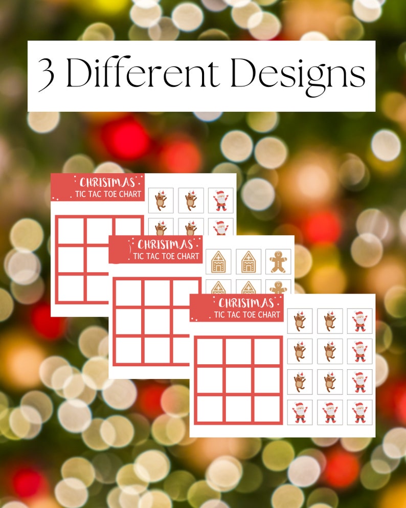 Tic Tac Toe Christmas Kid's Printable Game / Instant - Etsy