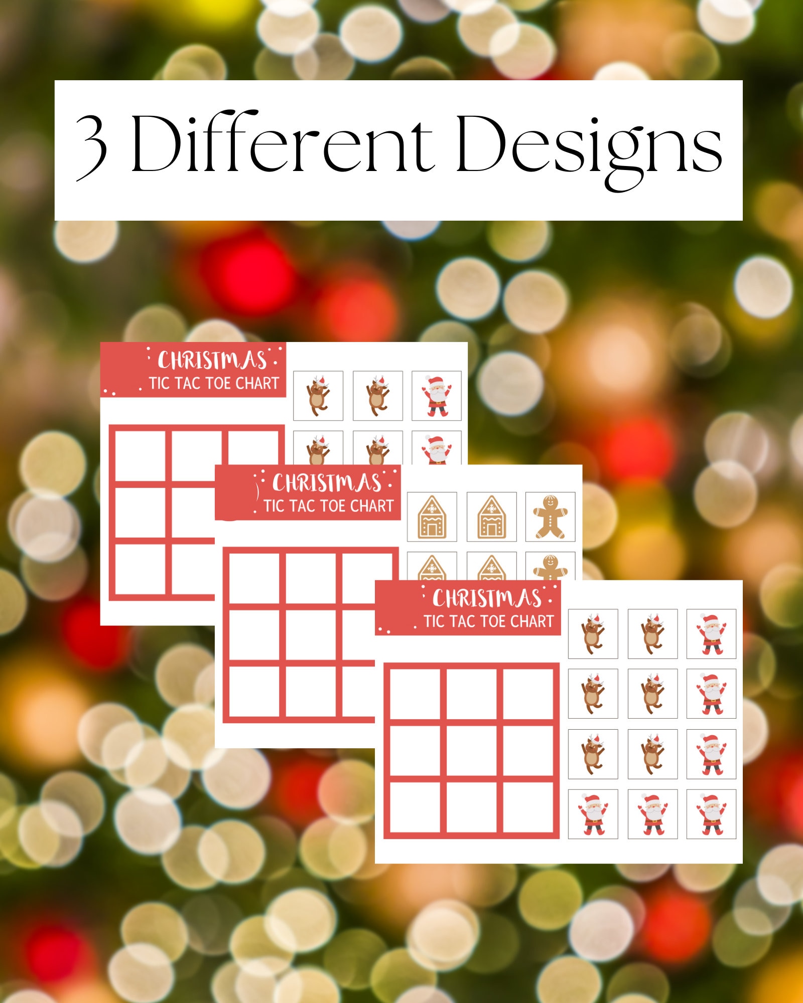 Tic Tac Toe Christmas Kid's Printable Game / Instant Download Christmas ...