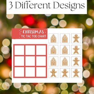 Tic Tac Toe Christmas Kid's Printable Game / Instant Download Christmas ...