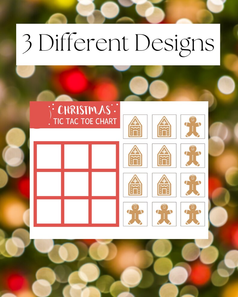 Tic Tac Toe Christmas Kid's Printable Game / Instant Download Christmas ...