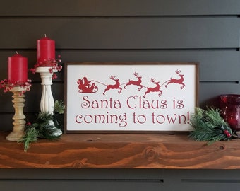 Santa claus sign | Etsy