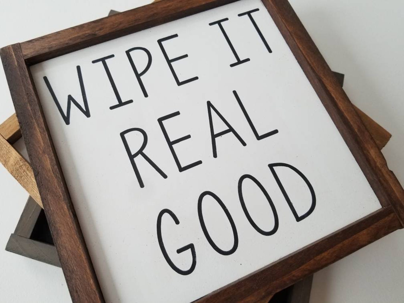Wipe It Real Good Sign Bathroom Wall Decor Rustic Home - Etsy