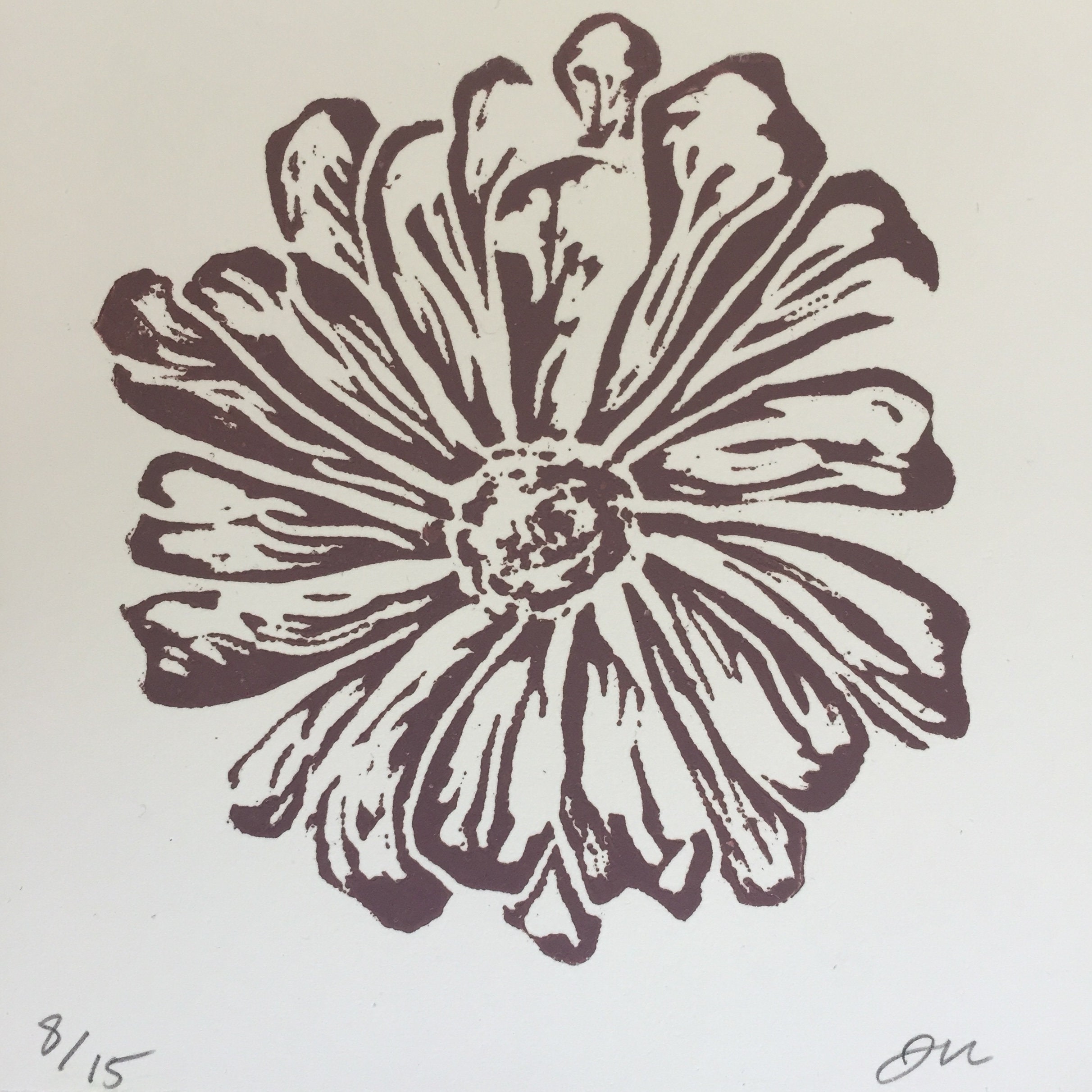 Flower Linoleum Prints