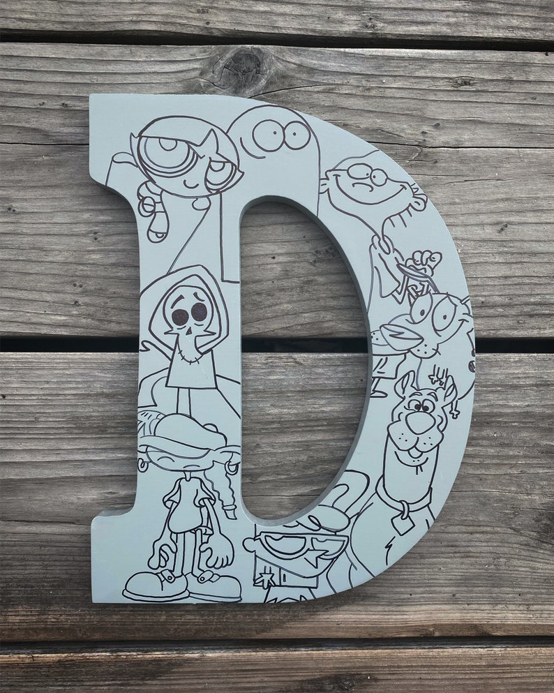 Sketched Letters NOT PAINTED - Etsy