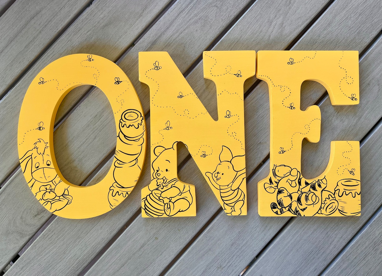 Painted OUTLINED Letters *not Filled In* - Etsy