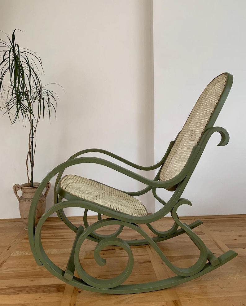 Mid-century Thonet Rocking Chair / Bentwood Vintage Rocking Chair ...