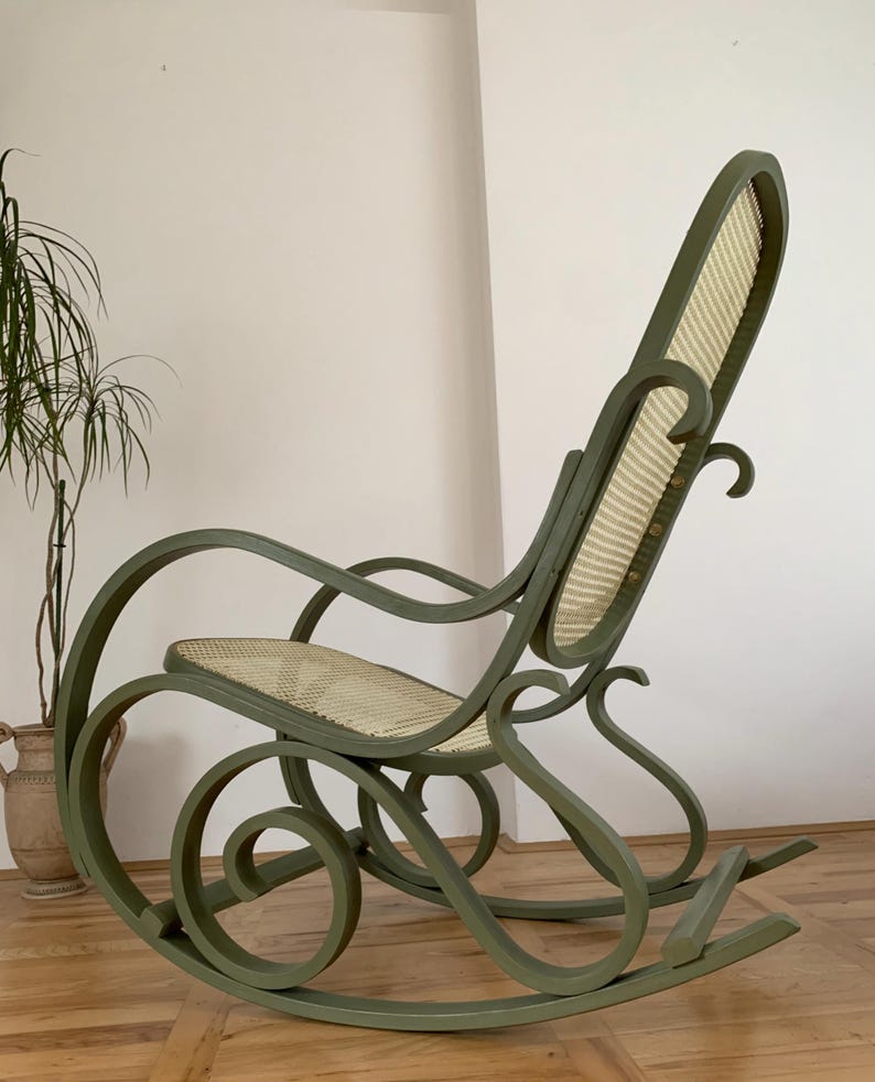 Mid-century Thonet Rocking Chair / Bentwood Vintage Rocking Chair ...