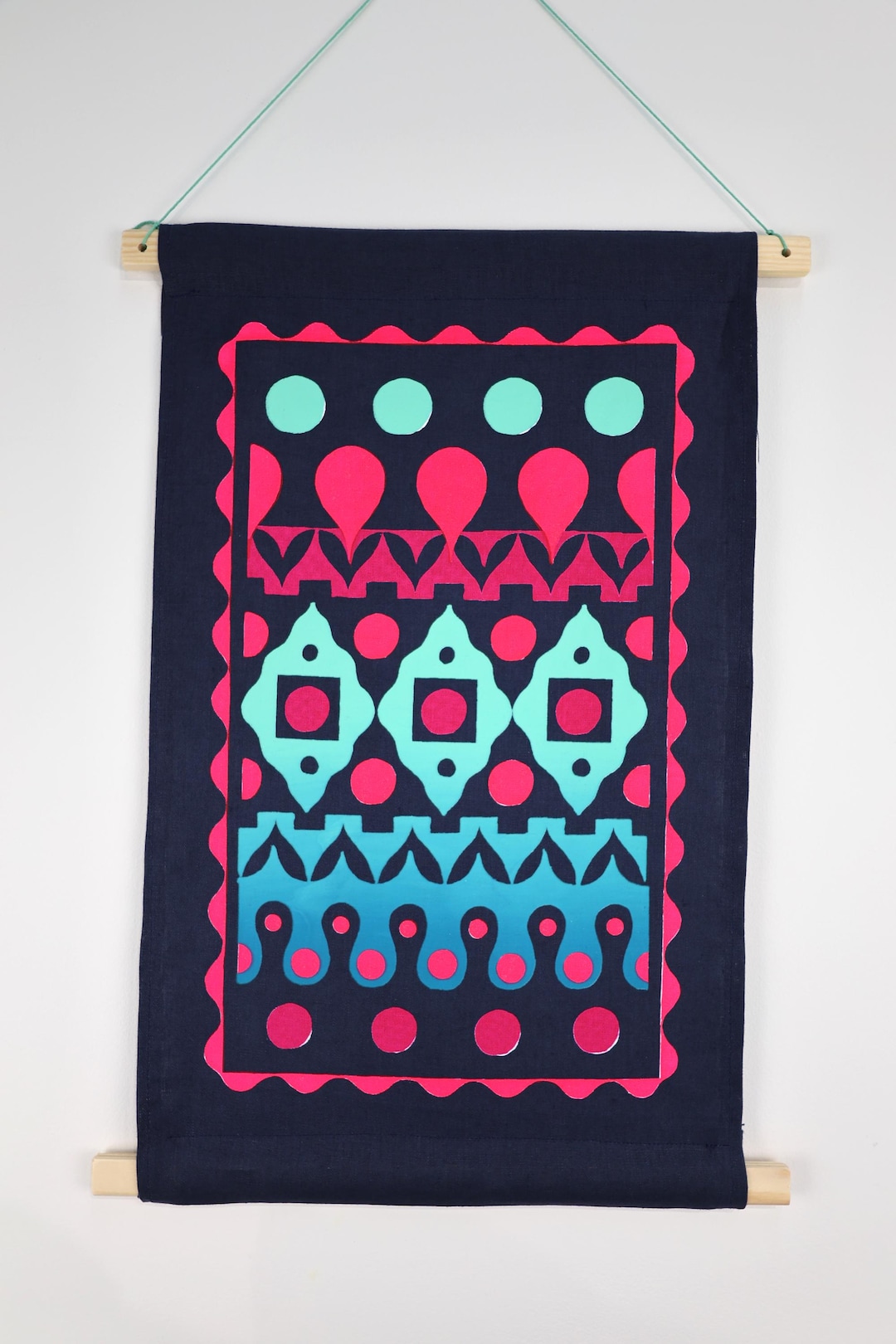 Screen Print, Fabric, Pattern, Design, Geometric, Colourful, Art - Etsy