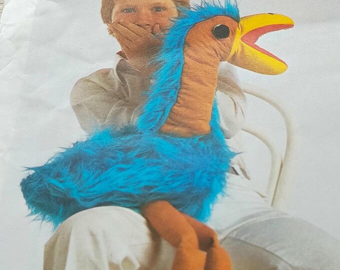 Soft Toys Pattern for Rod Hull's Famous Emu Puppet Vintage Sewing ...