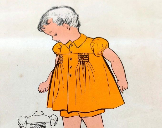 1940s Very Rare Boys/girls Smocked Top and Pants Sewing Pattern Uncut ... 1940s Very Rare Boys/girls Smocked Top and Pants Sewing Pattern Uncut ...