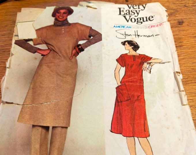 Vogue American Designer Stan Herman Dress and Trousers Cut & Complete ...