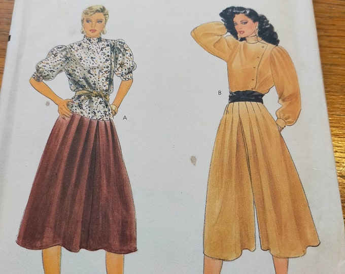 Vogue Designer Skirt Culottes and Fasten off Centre Blouse Uncut ...