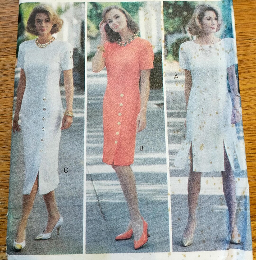 Ronnie Heller Semi-fitted Dress With Split Hem Detail. Vintage Sewing Pattern Butterick 6774 ...