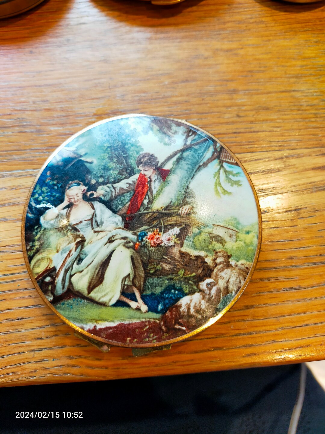 STRATTON Picture of Courting Couple in a Country Garden Transfer ...