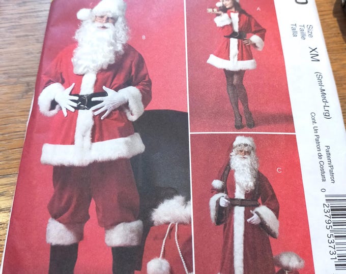 Santa Claus Fancy Dress Factory Folded Sewing Pattern. Mccalls M5550 ...