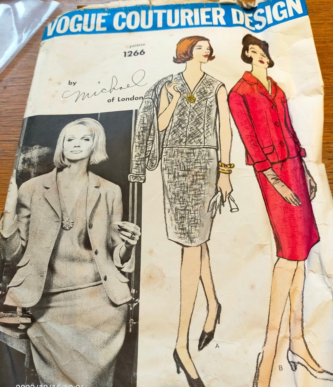 Vogue Couturier Design Michael of London Suit Front Pockets & Blouse ...