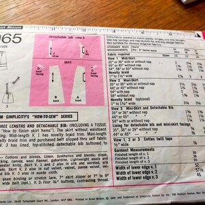 3 Vintage Skirts Mini Midi or Long Cut Simplicity 8965 Vintage Sewing ...
