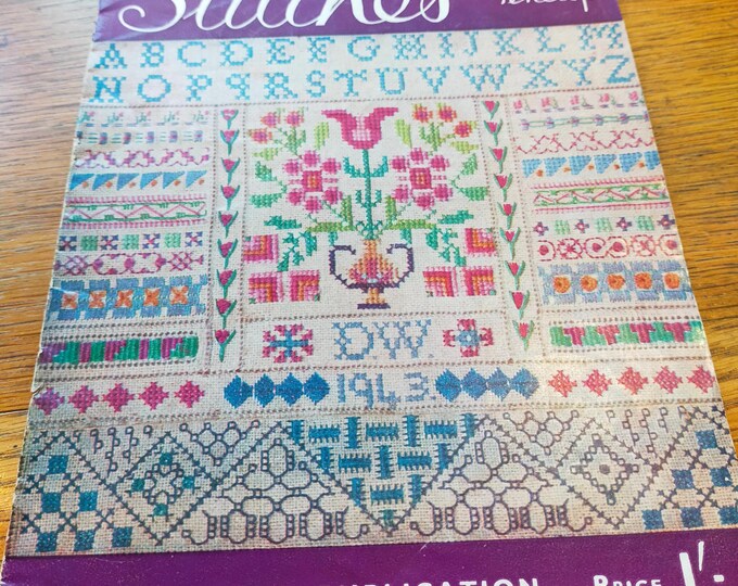 Original 1940s Stitches Embroidery Illustrated Magazine by Penelope ...