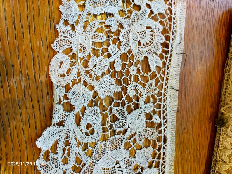 1800s Era Honiton Lace. Hand-made Bobbin Lace, 24" Long, 4" Deep. - Etsy