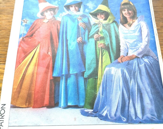 Walt Disney Princess Aurora Flora & Fauna _ Merryweather Costumes Uncut ...