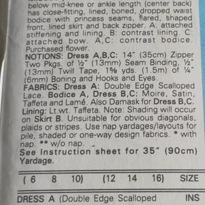 Rare 1980s Vogue Waterfall Evening Dress Sleeveless and Backless Uncut ...
