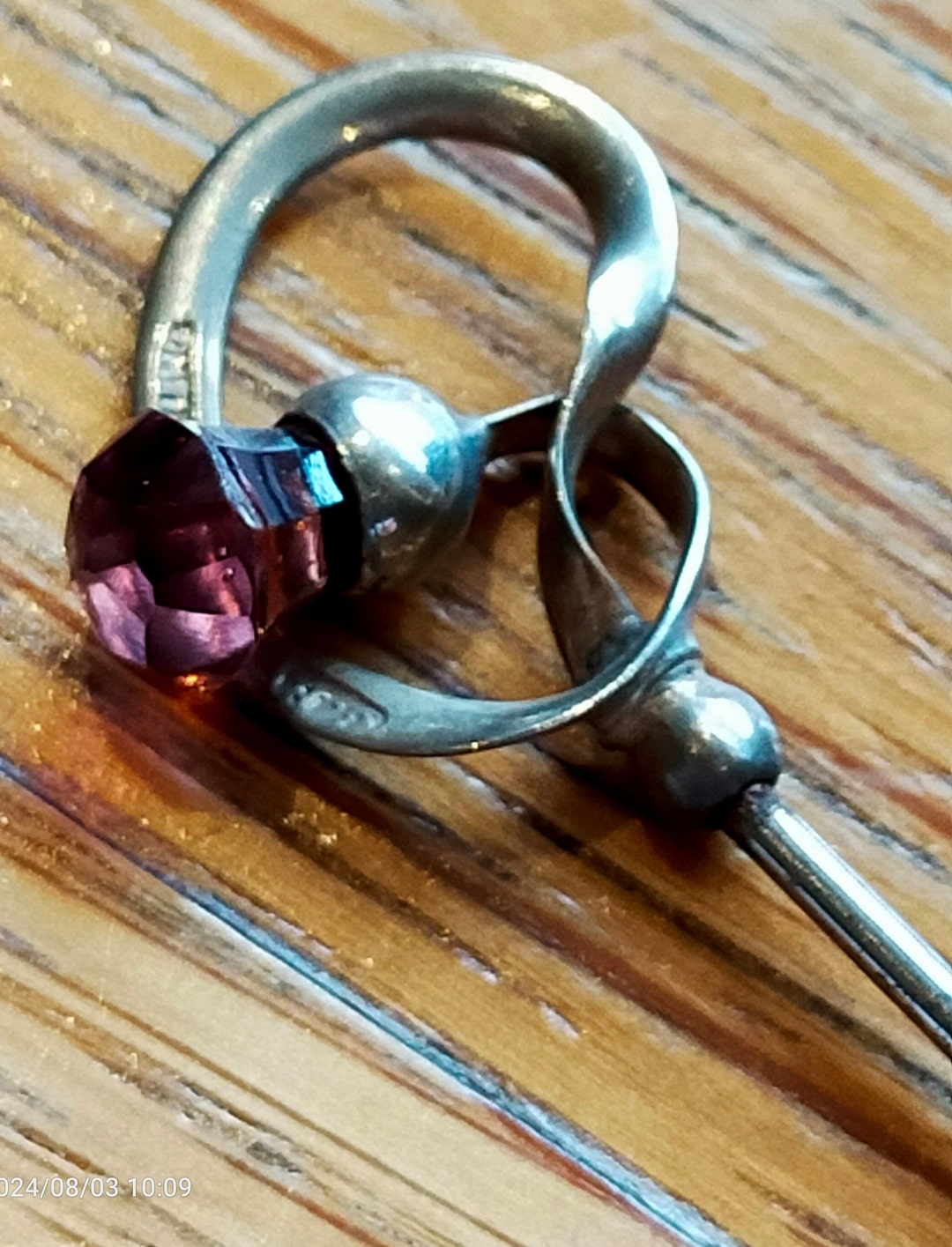 Antique 1800s Charles Horner Signed Silver Hallmarked Hat Pin With ...