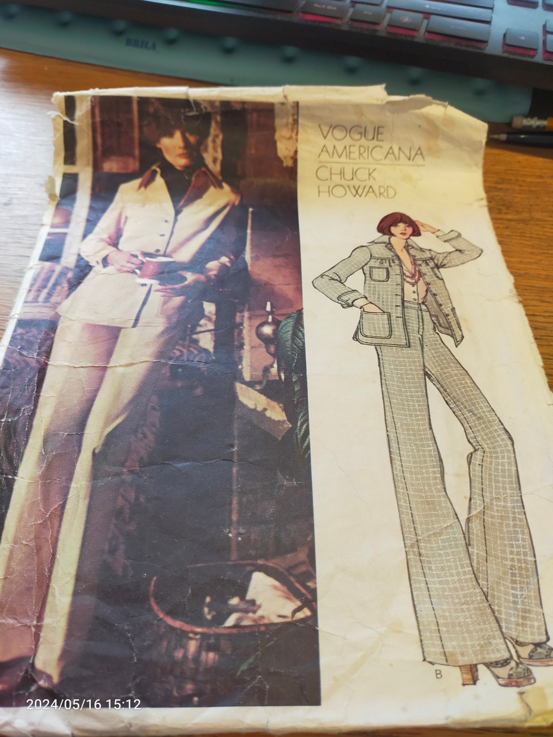 Vogue Americana Chuck Howard Sewing Pattern: Long Jacket & Trousers ...