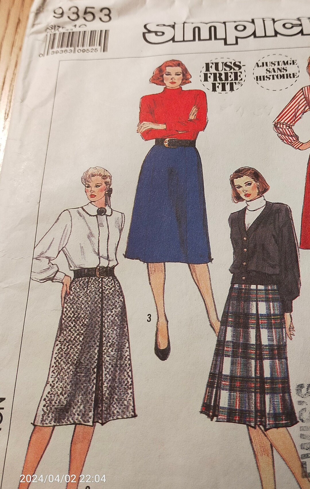 Uncut Sewing Pattern 4 Skirts 2 With Pleats and 2 Without Pleats. Smart ...