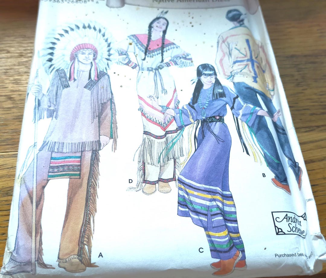 Sewing Pattern Fancy Dress Native American Costumes Dress Trousers ...