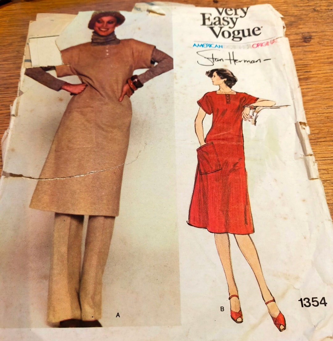 Vogue American Designer Stan Herman Dress and Trousers Cut & Complete ...
