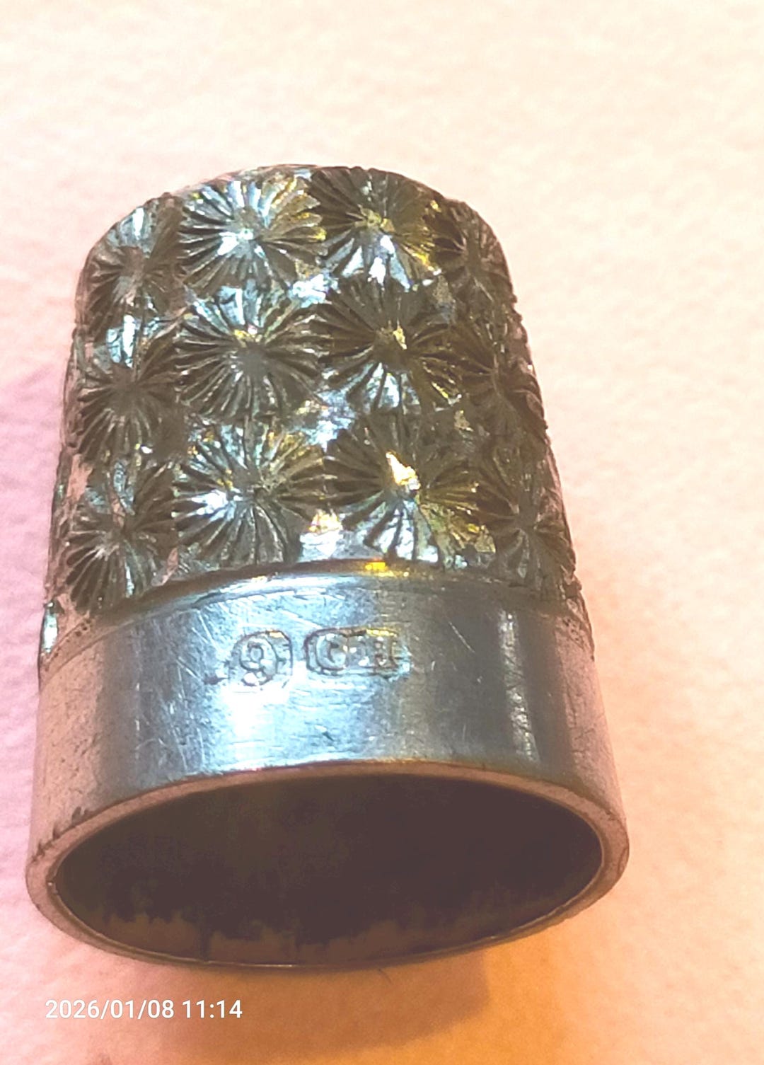 Charles Horner Dorcas Thimble. Stainless Steel Core With Silver Overlay ...