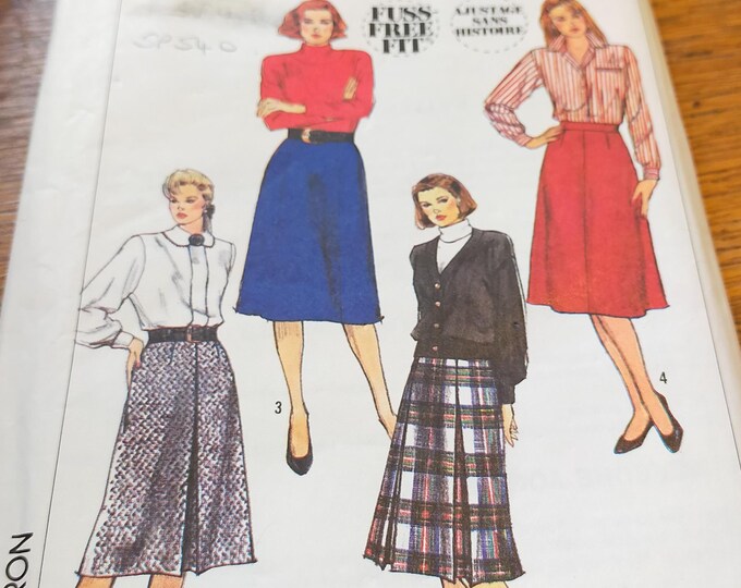 Uncut Sewing Pattern 4 Skirts 2 With Pleats and 2 Without Pleats. Smart ...