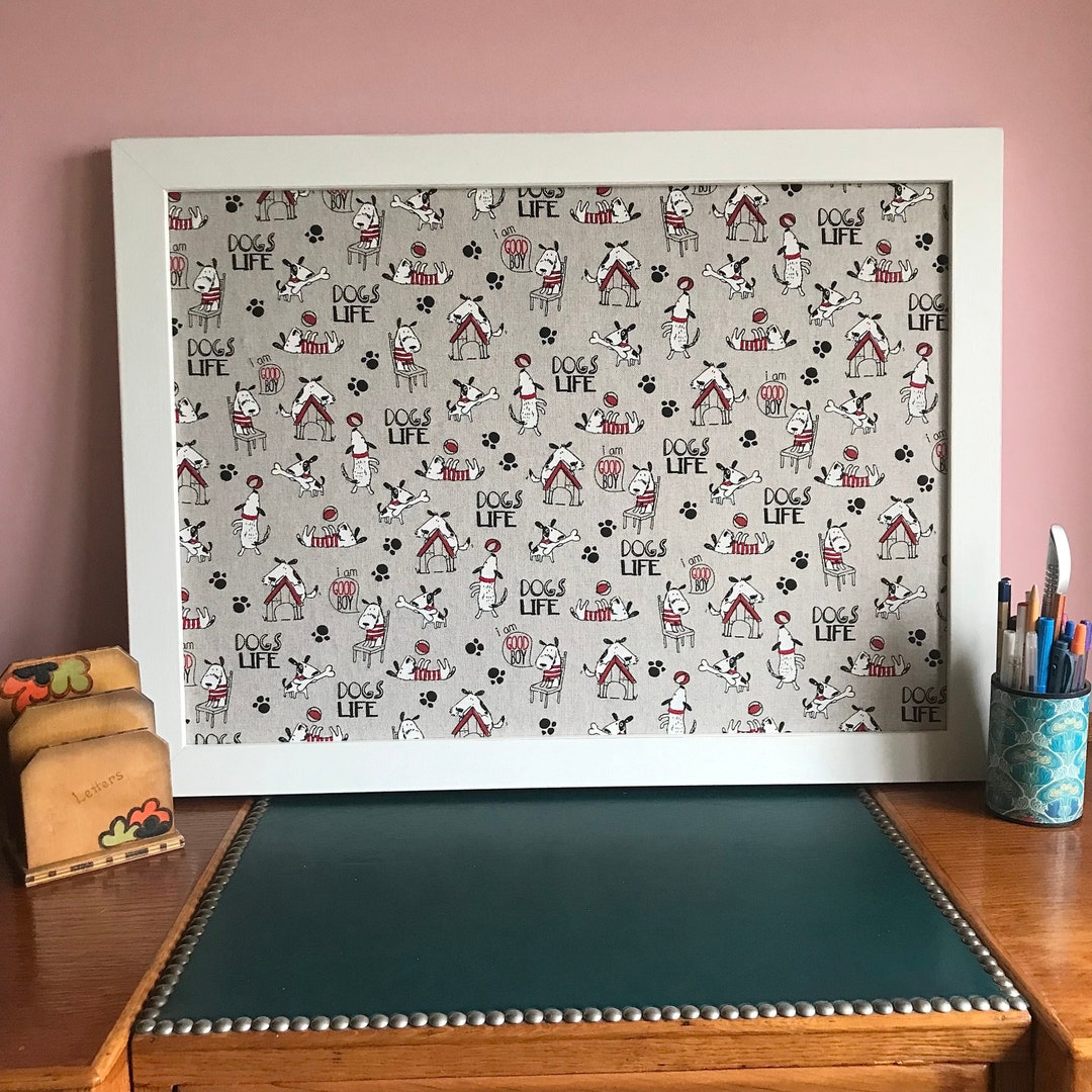 Dog Pin Board Notice Board Humorous Dogs Life Fabric Pin - Etsy