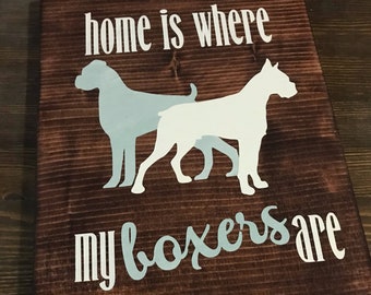 Boxer dog sign | Etsy