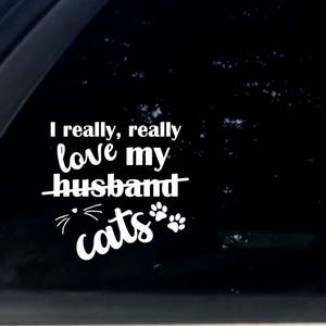 Cat Lover Gift, Cat Car Decal, Crazy Cat Lady, Wife Gift, Kitty Decal ...