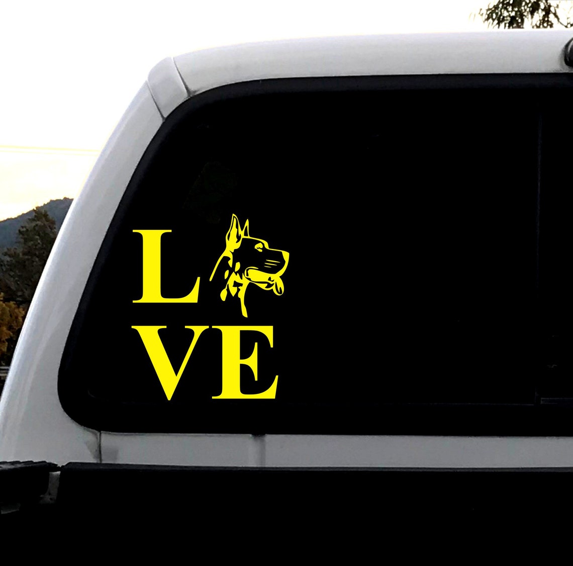Great Dane Great Dane Decal Large Dog Gift Big Dog Decal - Etsy