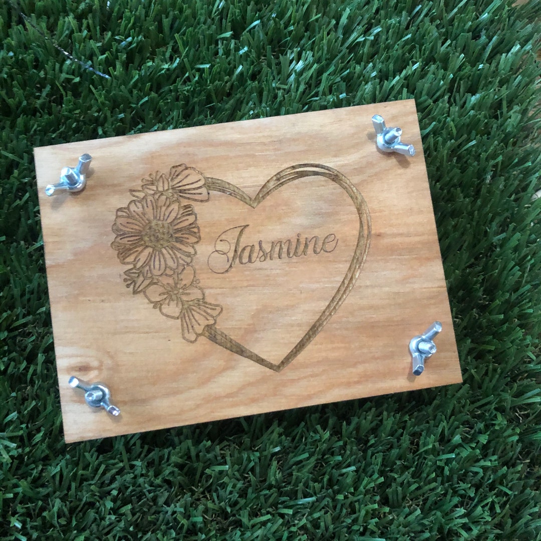 Personalized Engraved Wooden Flower Press Resin Craft - Etsy