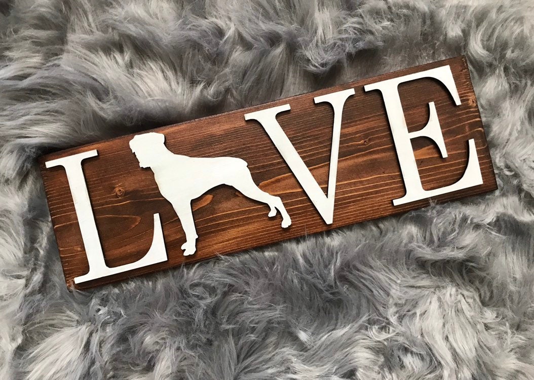 Boxer Dog Wood Sign, Gift for Dog Mom, Love Boxer Art, Puppy Gifts ...