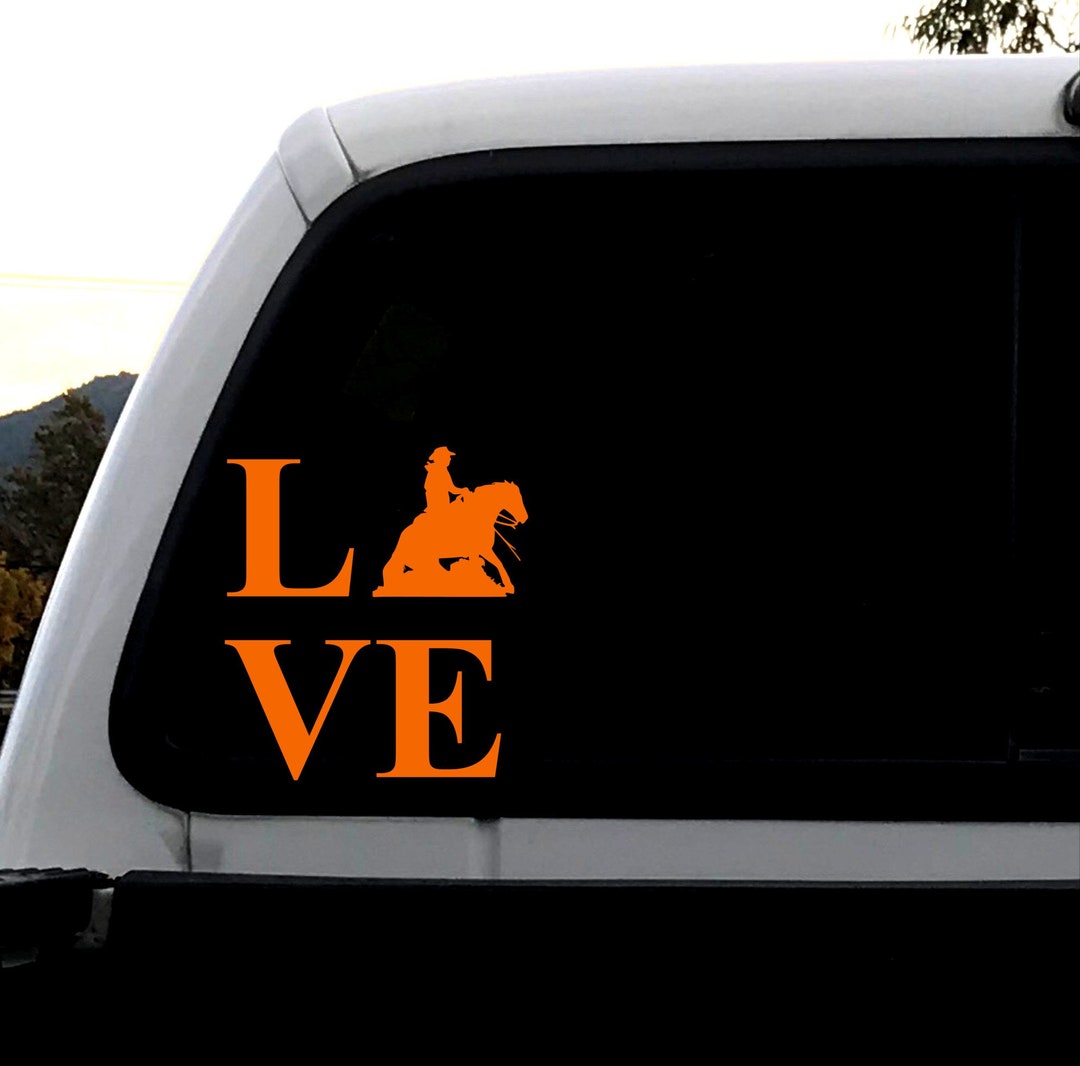 Reining Horse Decal Equestrian Sticker Quarter Horse Gift - Etsy