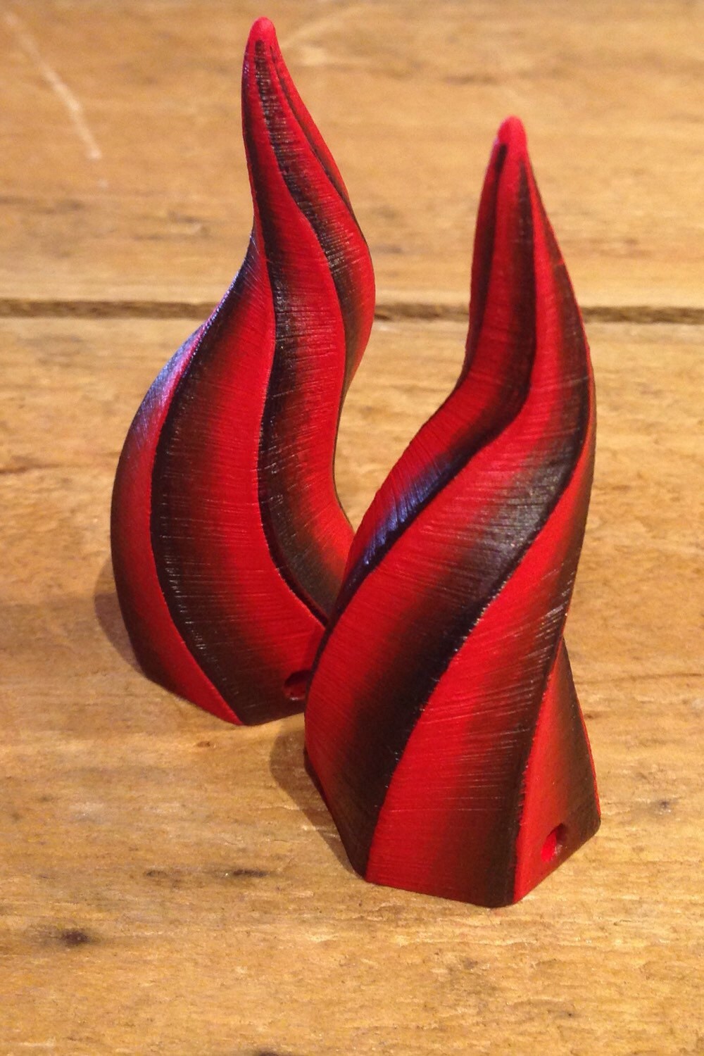 Black and Red Shaded Devil Horns | Etsy