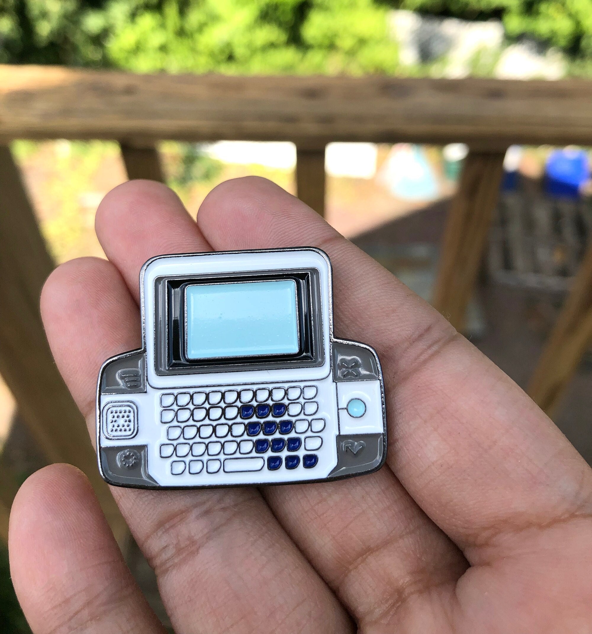 Almost Retro Sidekick III Phone in White Enamel Pin - Cellphone ...