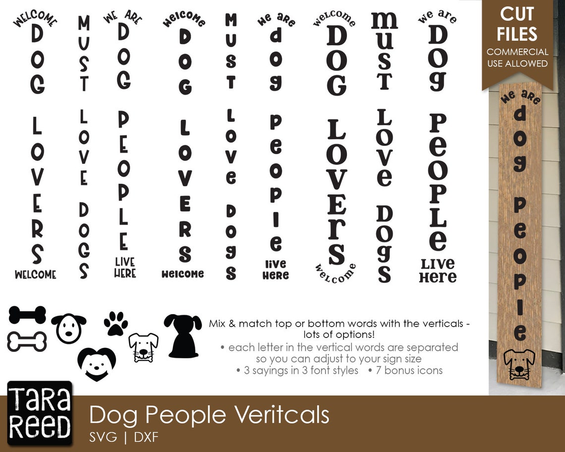 Dog People Vertical Signs Dog SVG Files for Crafters - Etsy