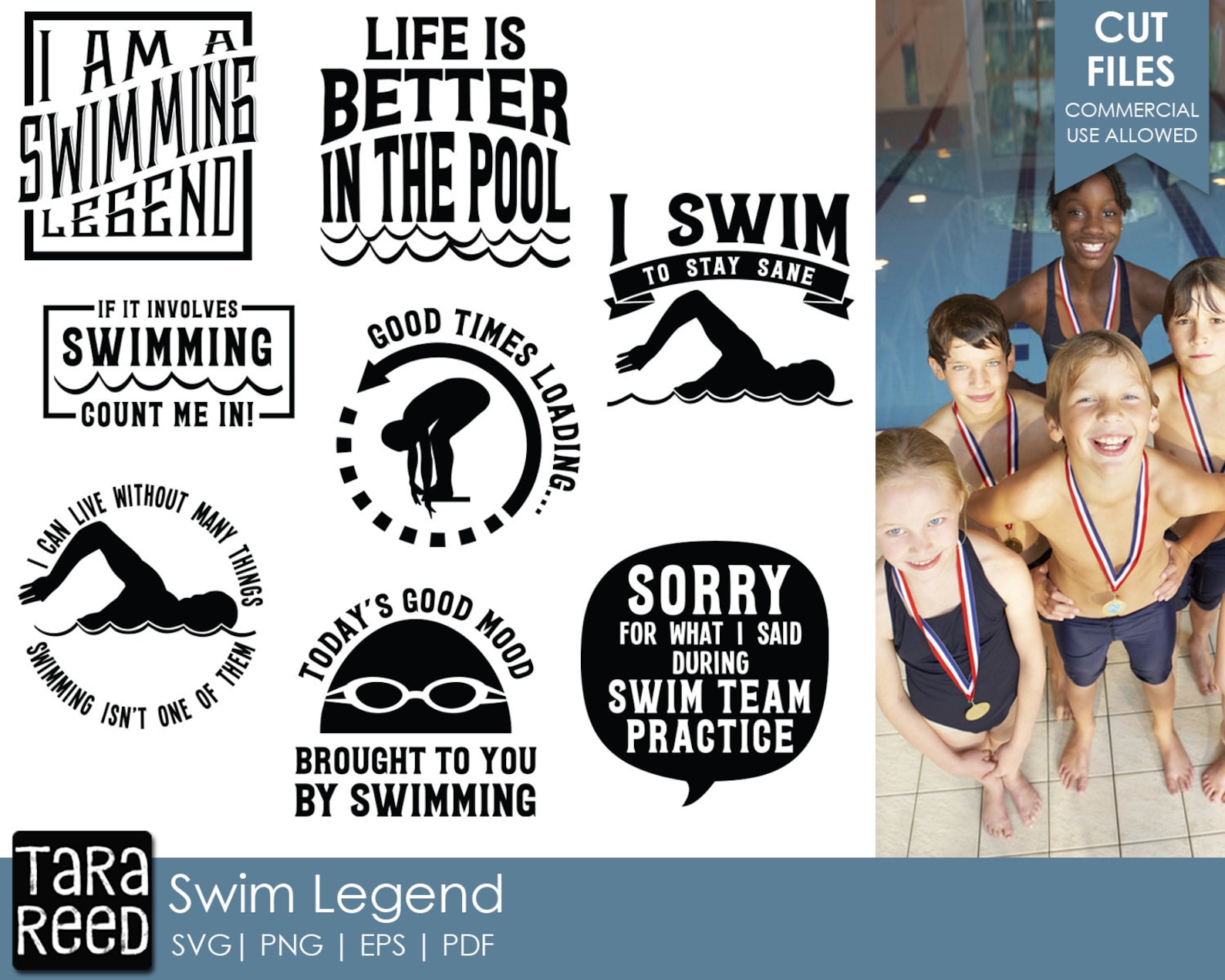 Swim Legend Swim SVG and Cut Files for Crafters - Etsy