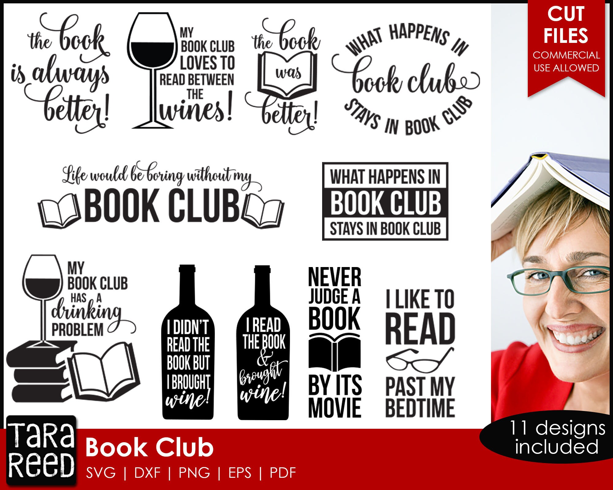 Book Club SVG and Cut Files for Crafters - Etsy Australia