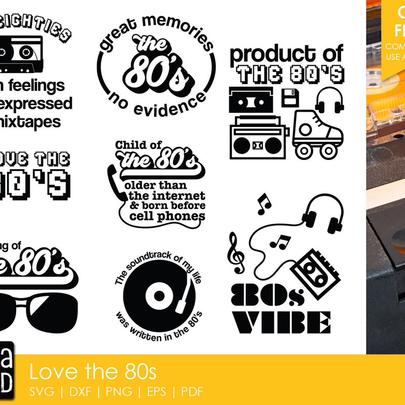 80s Svg File - Etsy
