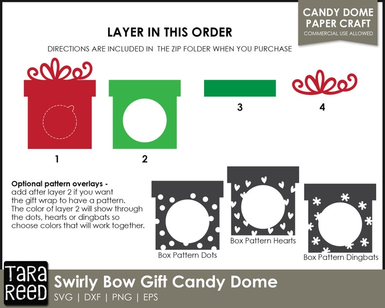 Present Candy Dome SVG Party Favor Ideas - Etsy
