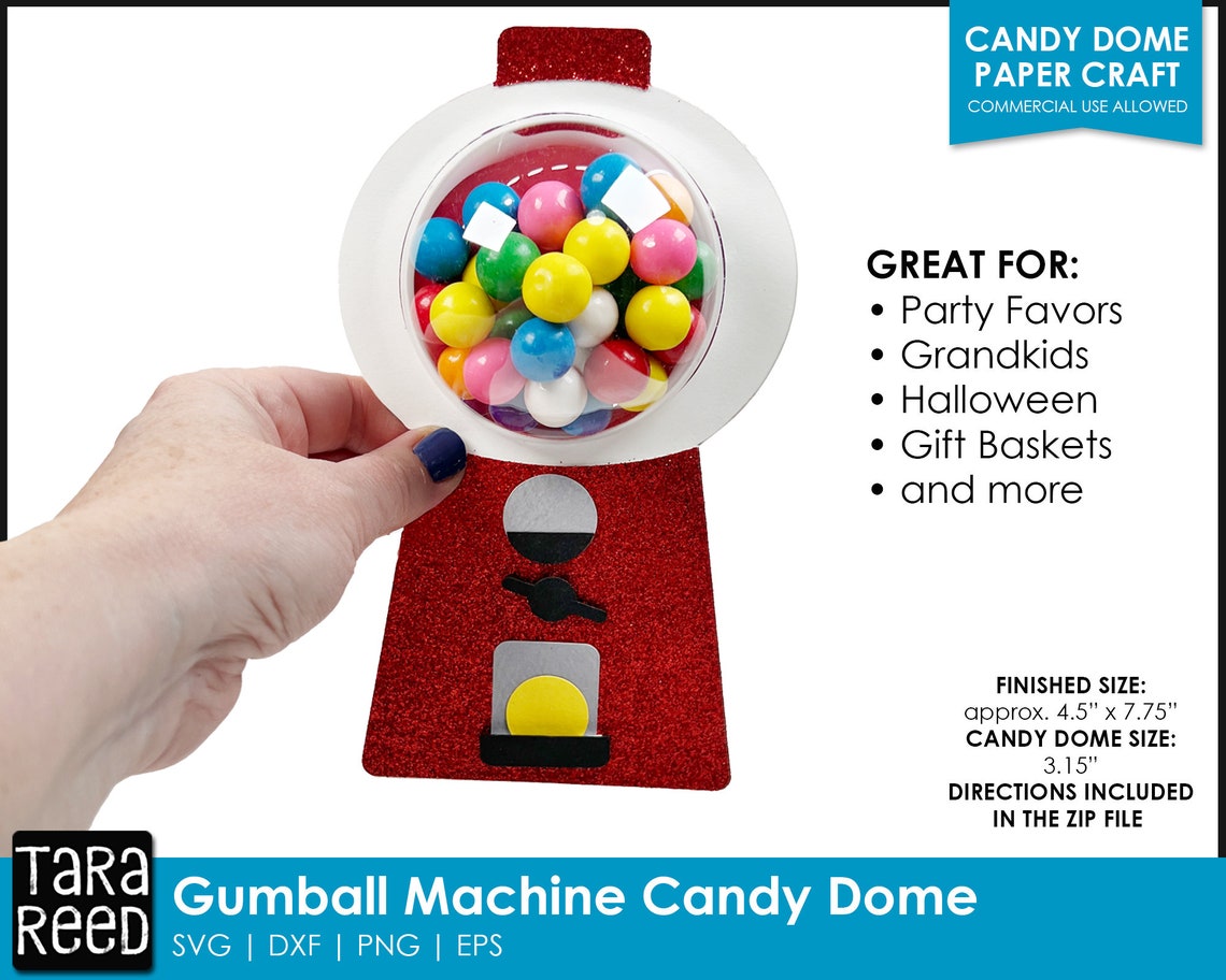 Gumball Machine SVG for Cricut - DIY Party Favor - Candy Dome SVG - Etsy