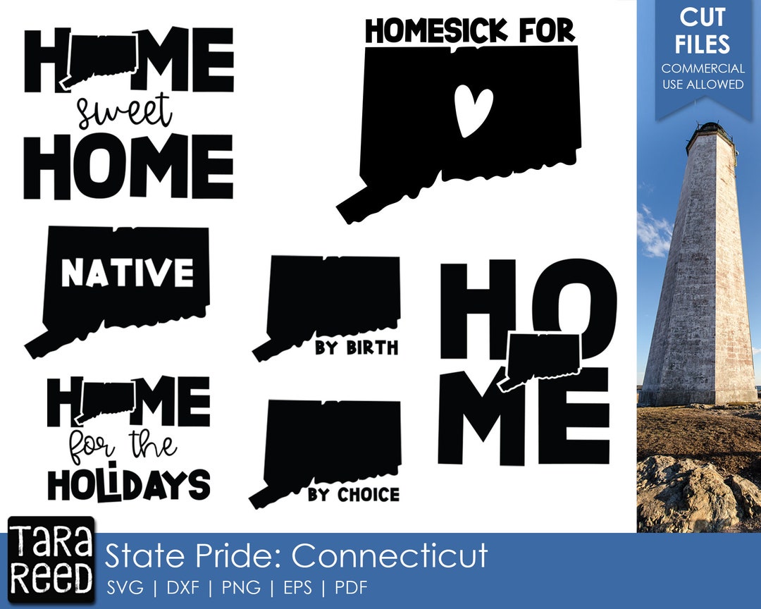 Connecticut SVG and Cut Files for Crafters - Etsy
