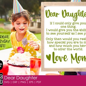 Dear Daughter - Family SVG and Cut Files for Crafters - Etsy